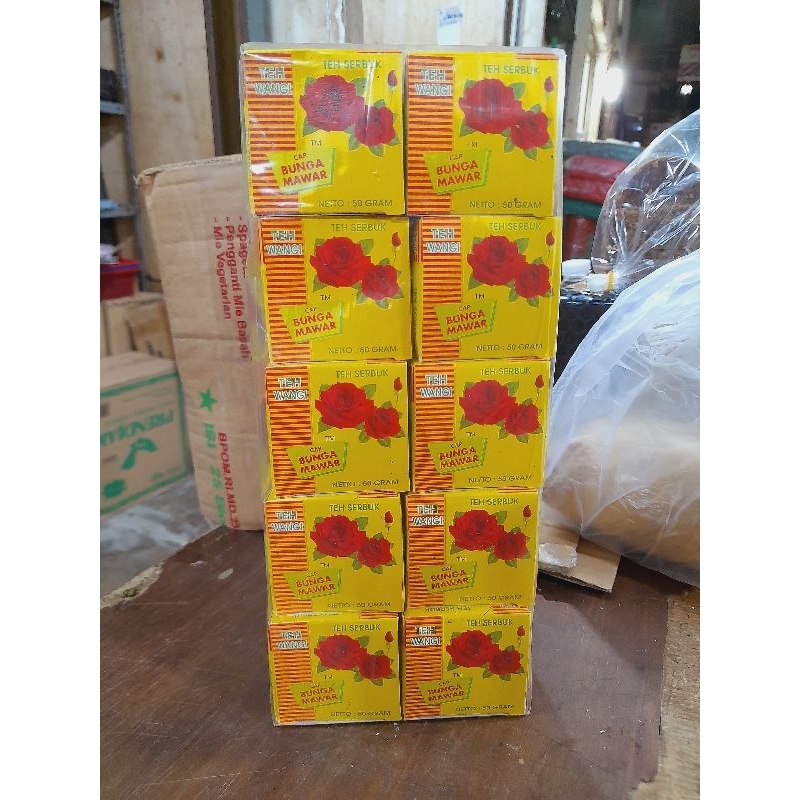 Jual Bubuk Teh Cap Mawar 1 Pack isi 10 kotak | Shopee Indonesia