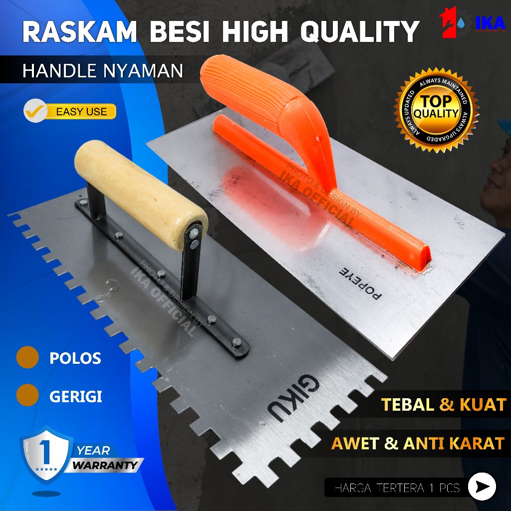 Jual Roskam - Raskam gerigi plastering trowel alat pasang perata ...