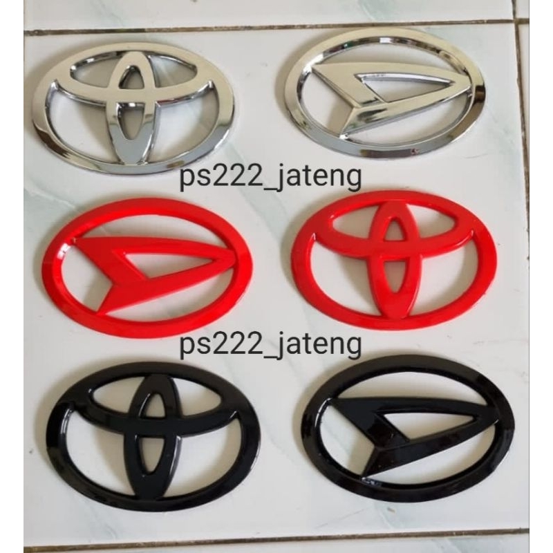 Jual emblem logo toyota dahatsu ukuran 12cm /emblem logo toyota avanza ...