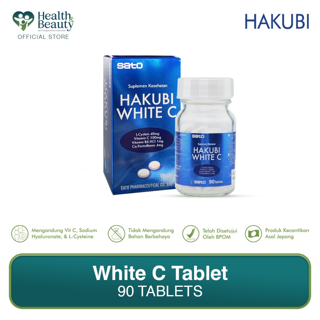 Jual Hakubi White C Suplemen Kesehatan 90 Tablet | Shopee Indonesia