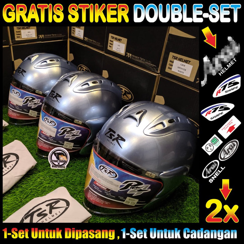 Jual Helm TSR Ram 4 Silver Saphire | Shopee Indonesia