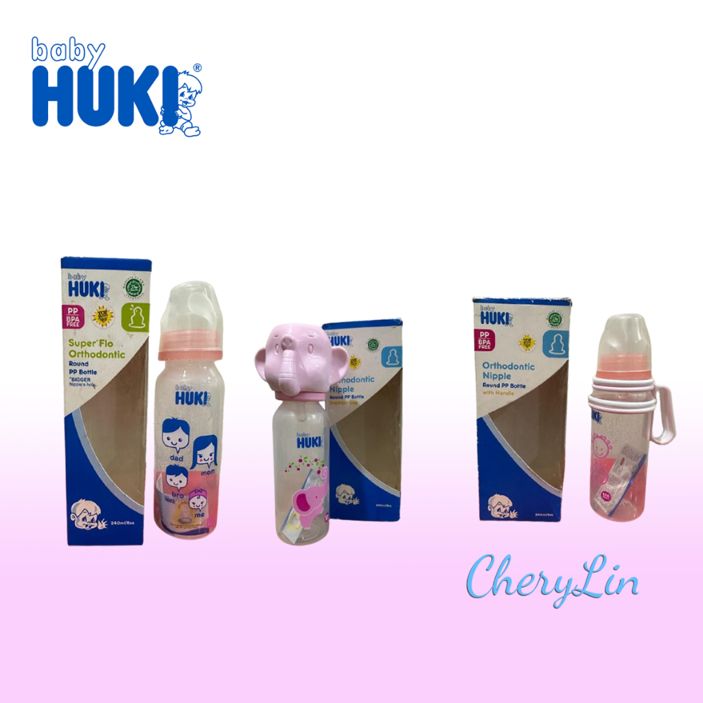 Jual BOTOL SUSU HUKI ORTHODONFIC NIPLLE [BAYI > 6 BULAN , 240 ml ...