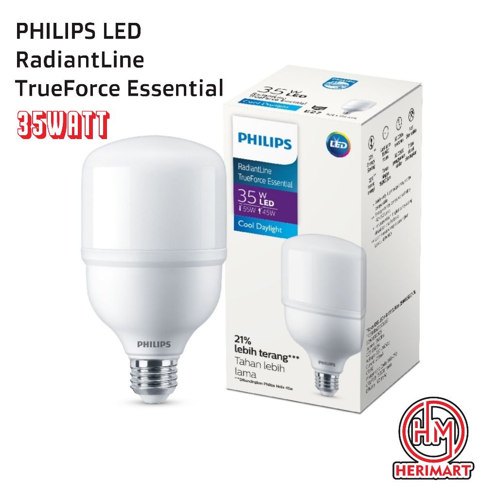 Jual Lampu Philips Radiantline TrueForce Essential 35W E27 6500K Putih | Shopee Indonesia