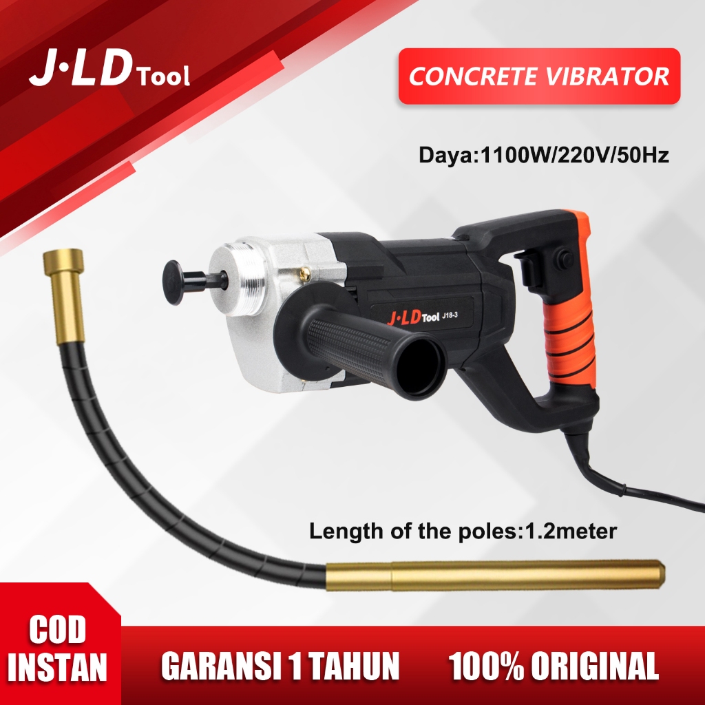 Jual JLD Electric Concrete Vibrator 1100W Mesin vibrator pemadat cor beton J18-3 Hand Held Power ...