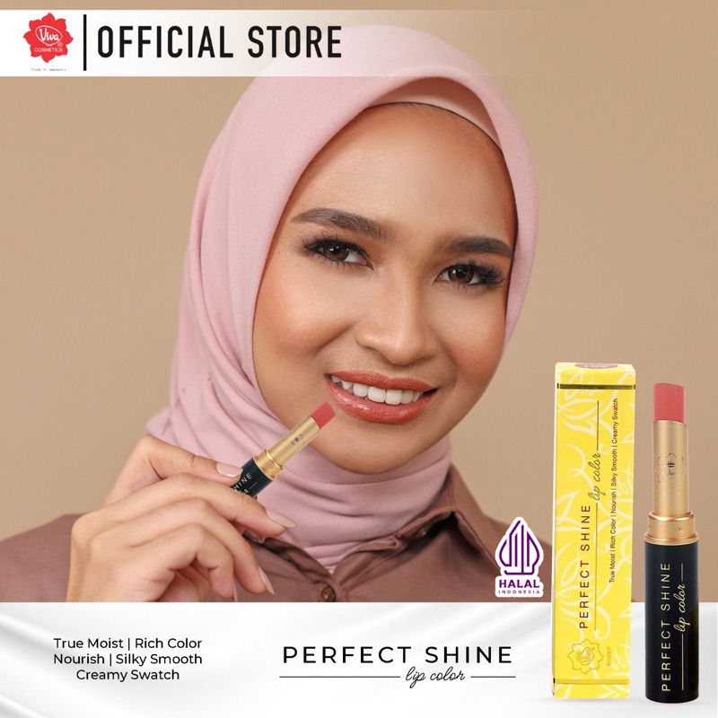 Jual Viva Queen Perfect Shine Lip Color - Lipstick RICH COLOR, CREAMY ...