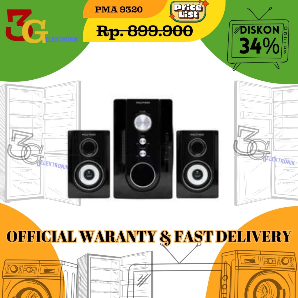 Jual POLYTRON ACTIVE SPEAKER PMA 9320 BLACK | Shopee Indonesia