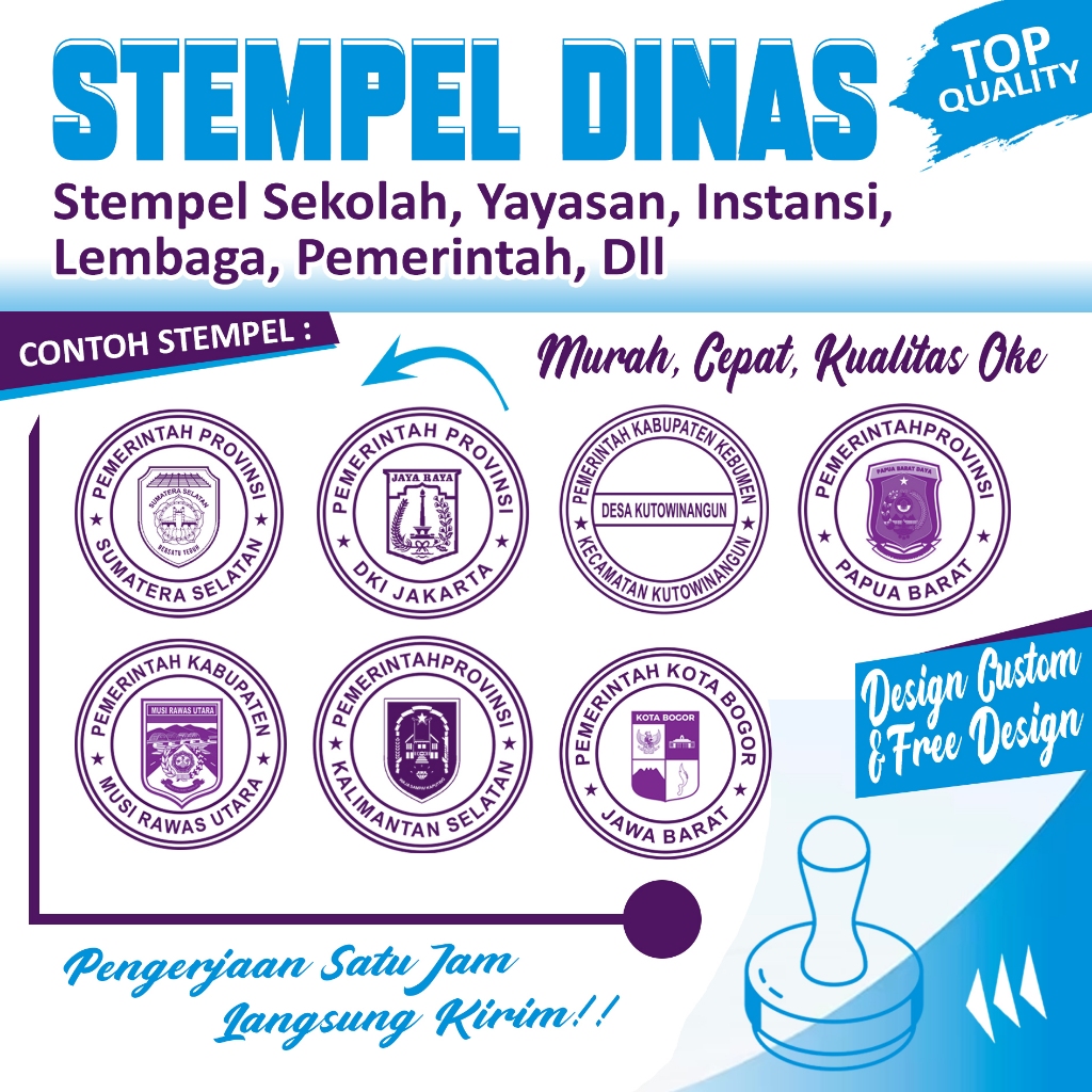 Jual Stempel, Stempel custom Sekolah, stempel yayasan, stempel lembaga ...