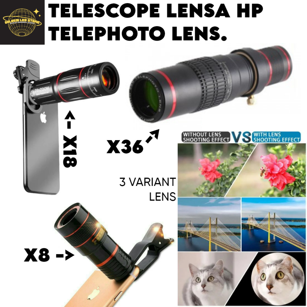 Jual TELESCOPE LENSA HP / TELEPHOTO LENS / TELEZOOM | Shopee Indonesia