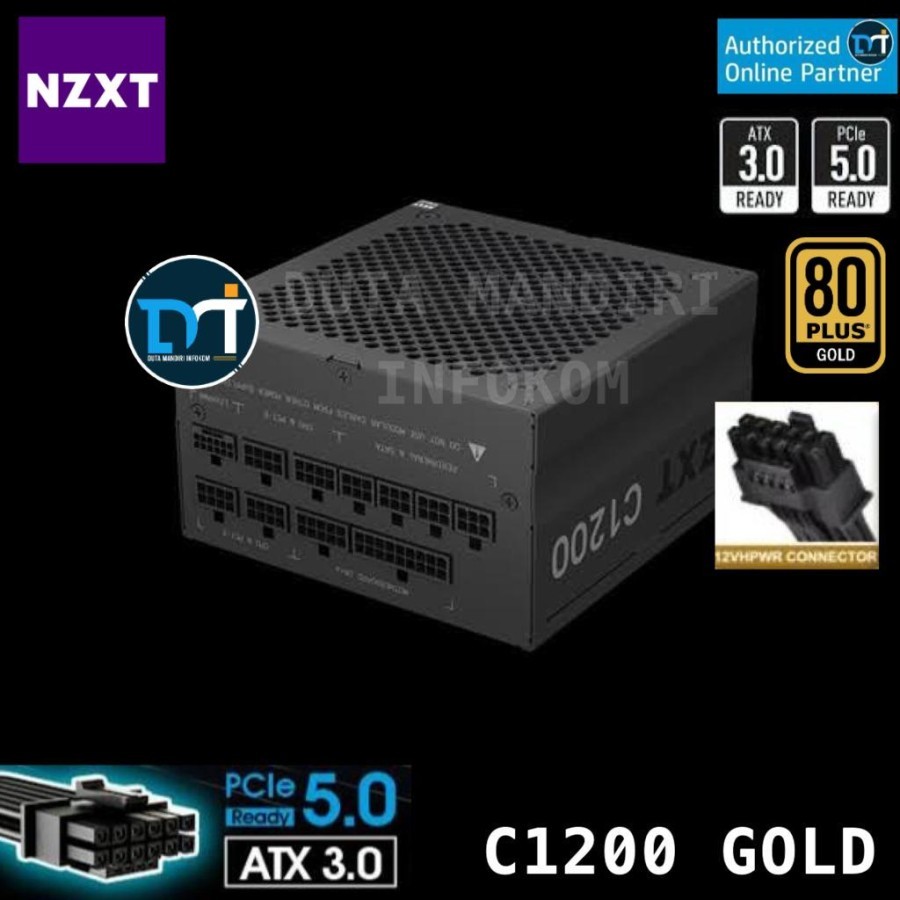 Jual NZXT C Series C1200 GOLD - 1200W ATX3.0 PCIe 5.0 80+ FULL Modular PSU | Shopee Indonesia