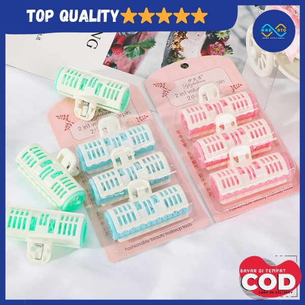 Jual Gulungan Rambut Roll Hair DIY 3 Pcs Hair Roller Jepit Otomatis ...