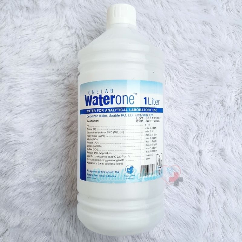 Jual AQUABIDEST Aquades WATER ONE AIR LAB 1 L Onemed | Shopee Indonesia