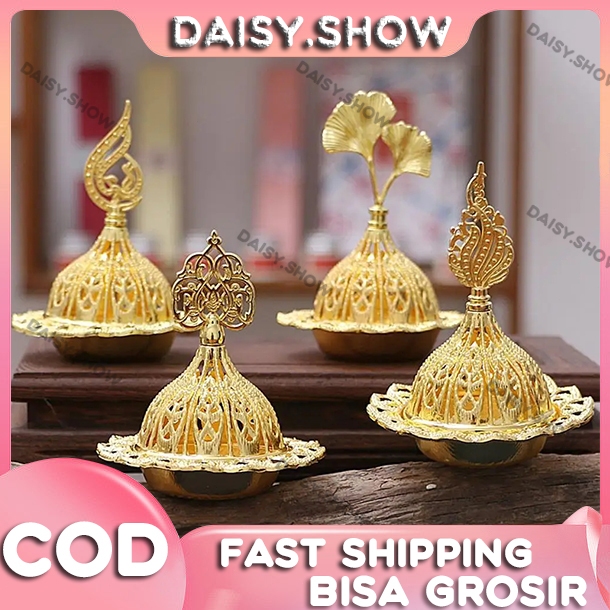 Jual Mini Tempat Bakar Dupa mabkharah Bahan Logam Warna Emas Arab ...