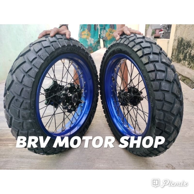 Jual Velg SuperMoto Wr155 Supermoto Yamaha wr155 Tromol ORI 300-350-17 ...