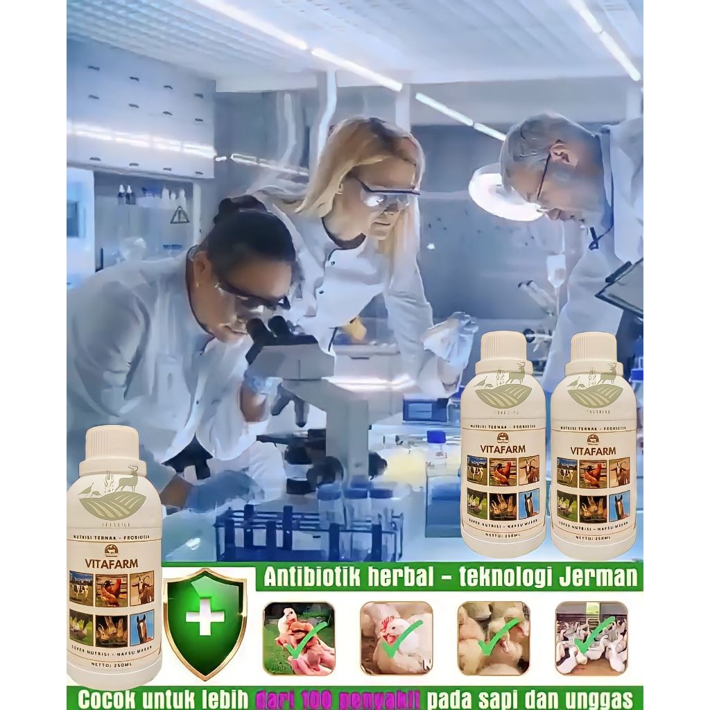 Jual Vitafarm untuk ternak sapi babi nutrisi multivamin probiotic untuk unggas isi 1 2 3 botol ...