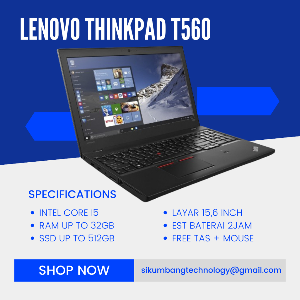 Jual Laptop Second Lenovo Thinkpad Intel Core i5 Ram 8gb SSD 256gb ...