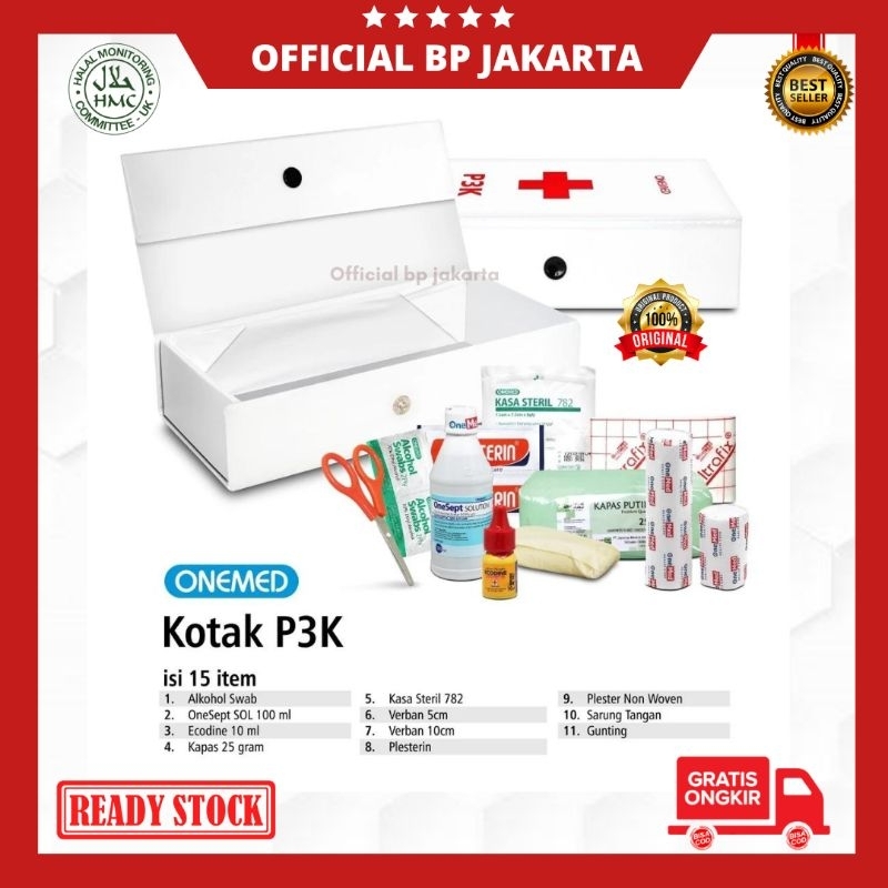 Jual KOTAK P3K + ISI LENGKAP ONEMED ORIGINAL / PPPK MOBIL MOTOR ...