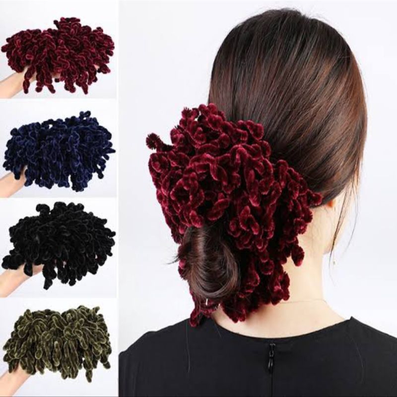 Jual Ikat Rambut Cepol Ubur Ubur / Ikat Rambut Hijab / Ikat Rambut ...