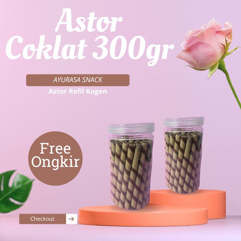 Jual Wafer Stick Astor Coklat Refill Kogen 300gr Snack Toples | Shopee ...