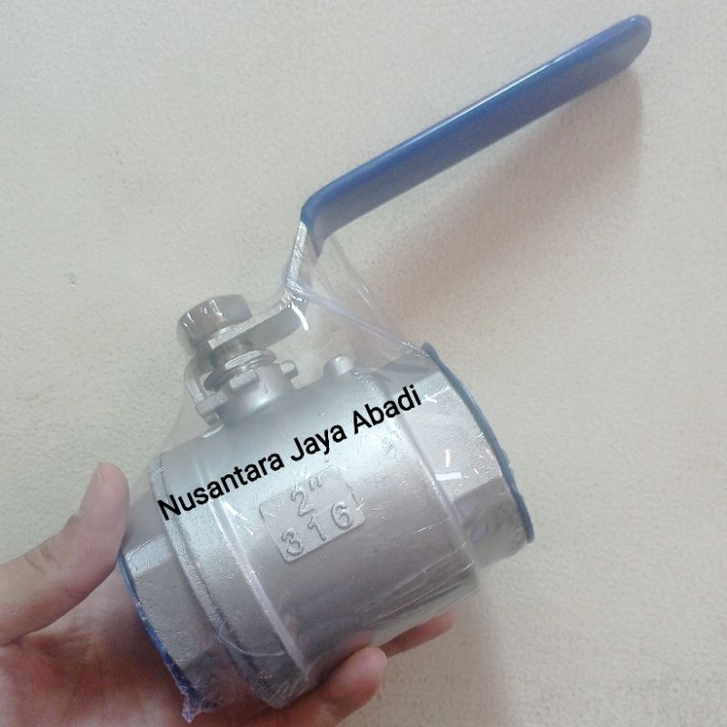 Jual Ball Valve Stop Kran Sankyo Stainless 316 Drat 2 " inchi DN 50 Fullbore Model 2pc | Shopee ...