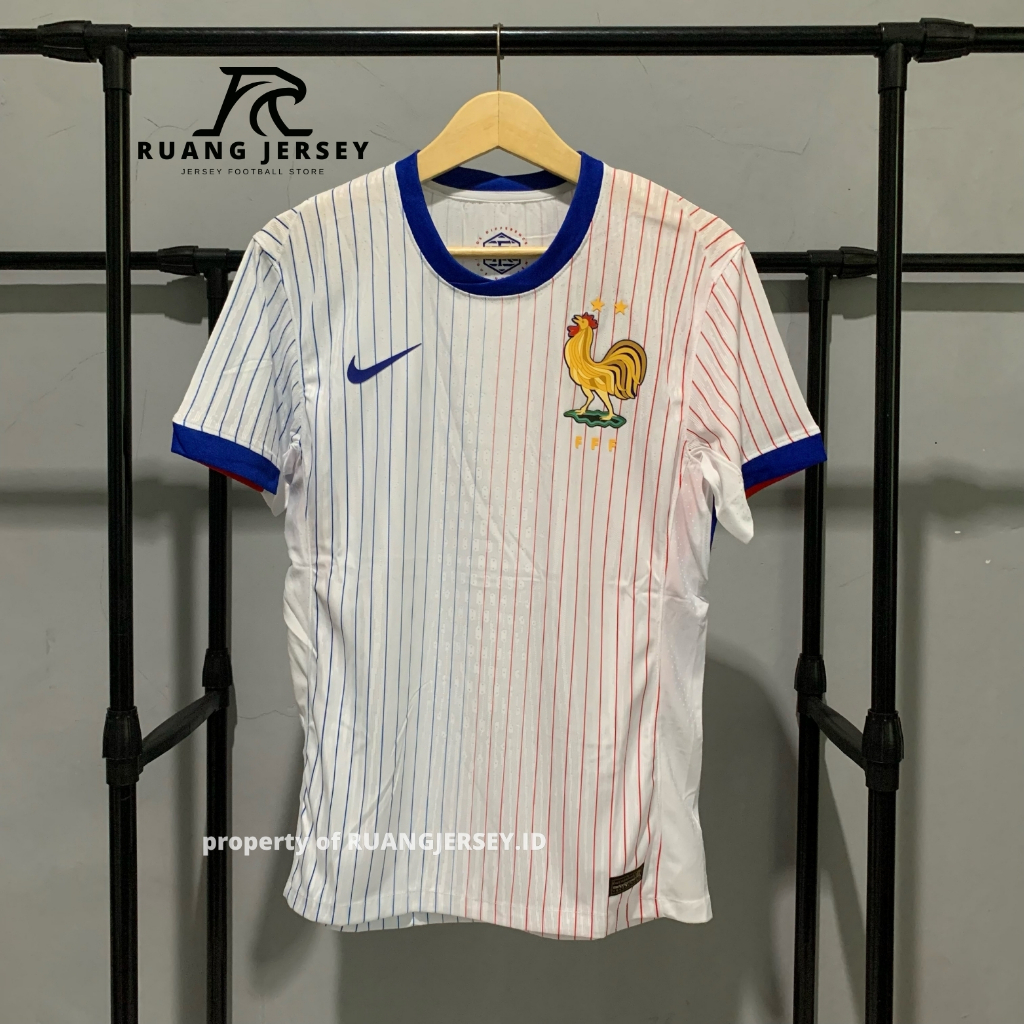 Jual Jersey Sepak Bola Prancis Away Euro 2024 player issue version Pria ...