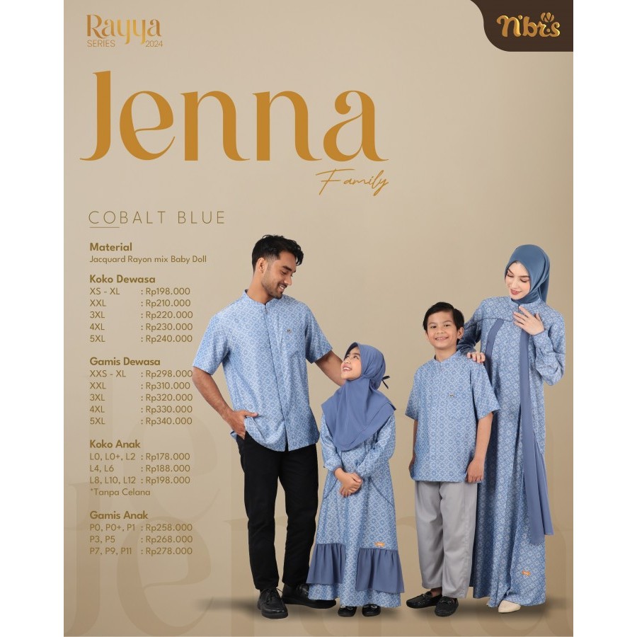 Jual NEW COLLECTION!! COUPLE NIBRAS RAYYA SERIES JENNA COBALT BLUE ...