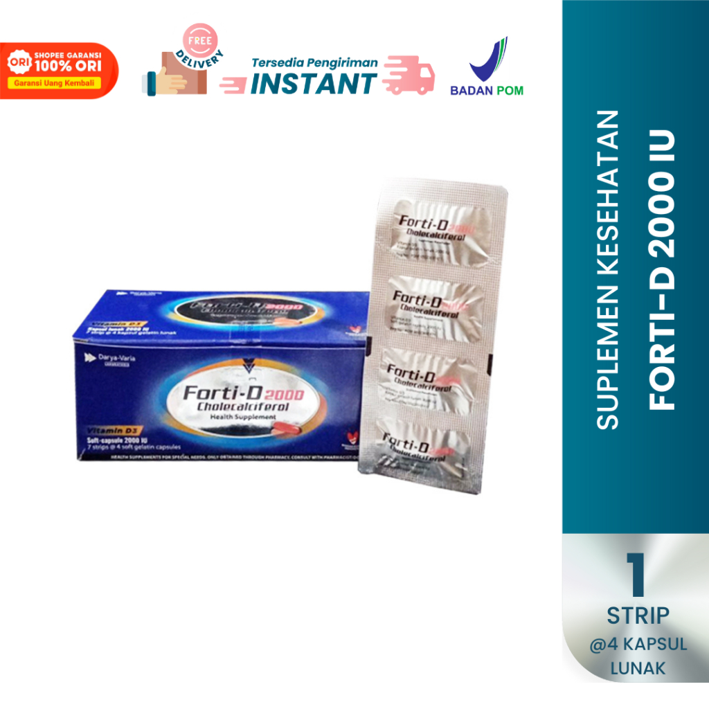 Jual Forti-D 4 Kaplet Vitamin D3 2000 IU | Shopee Indonesia