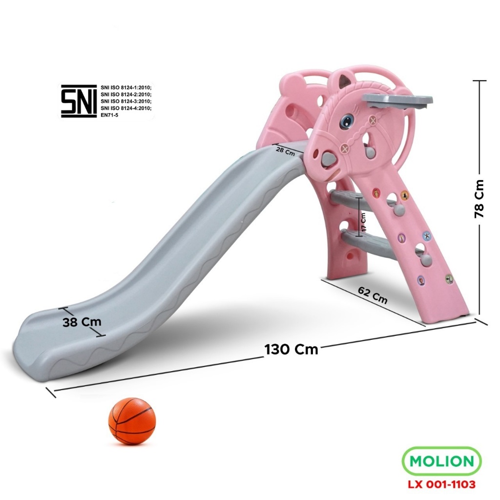 Jual Mainan SNI Perosotan Anak Prosotan Playground Anak Seluncuran Anak Free Ring Basket HDPE ...