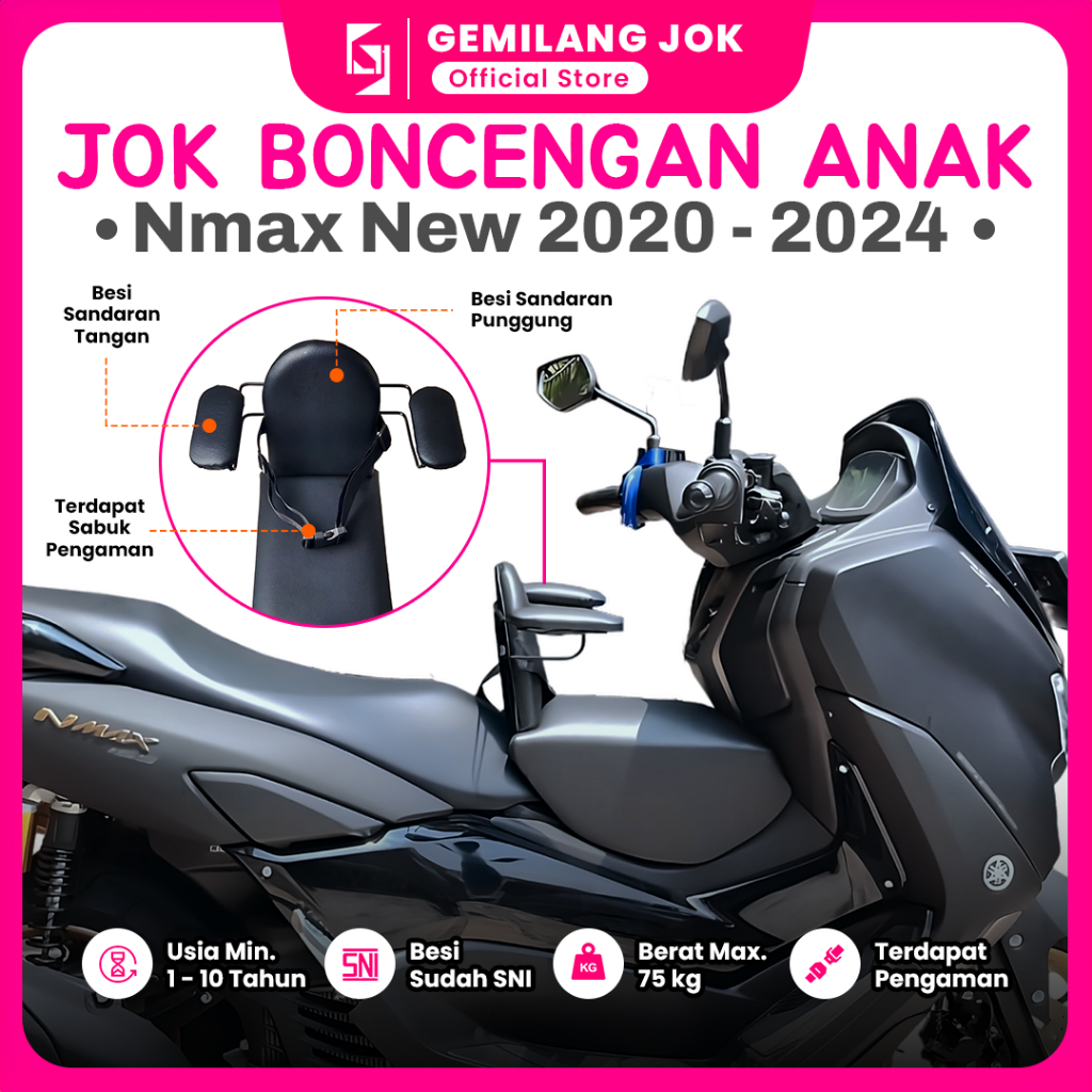 Jual Jok Motor Anak Boncengan Depan Nmax 2020 Sampai 2024 Kursi Dudukan ...