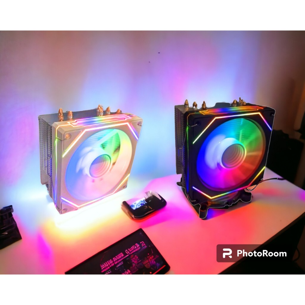Jual CPU COOLER RGB FAN PROCESSOR COOLER RGB 4 HEATPIPE T400 | Shopee ...