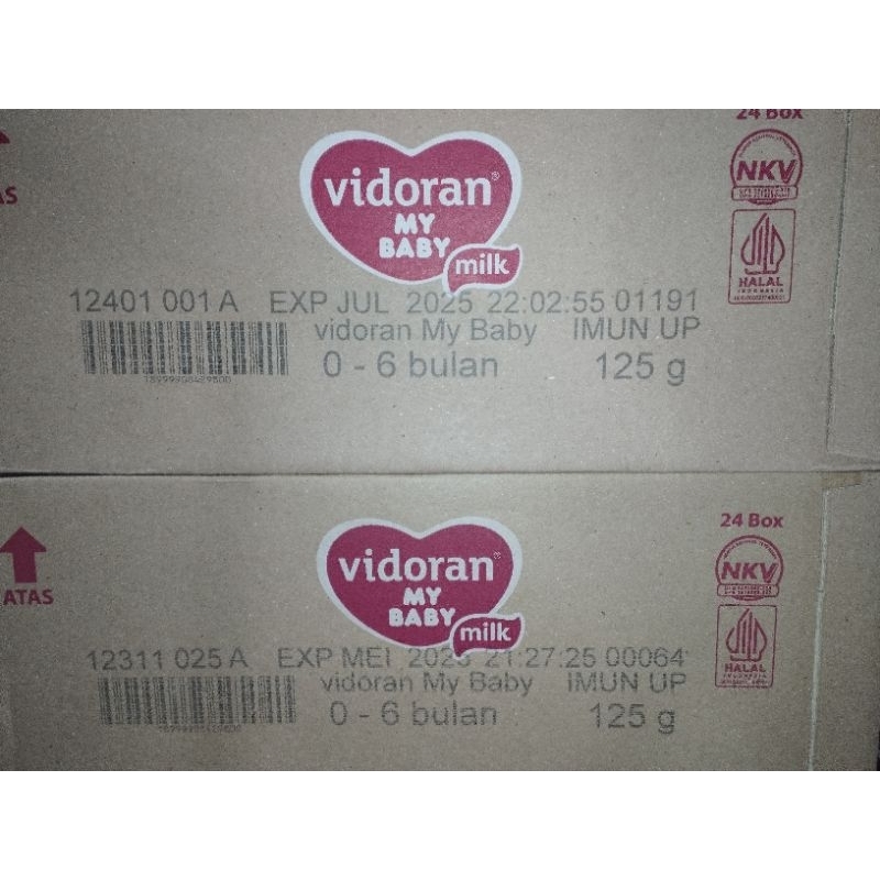 Jual VIDORAN 0-6 BULAN 125 GRAM 1 KARTON 24 PCS | Shopee Indonesia
