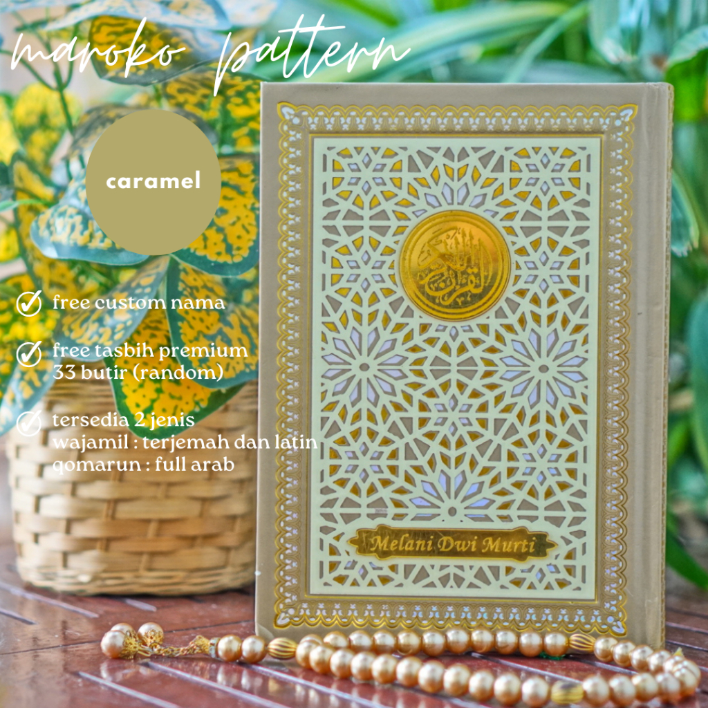 Jual SPECIAL EDITION AL-QUR'AN HEMPERS MAROKO PATTERN + NAMA. FREE ...