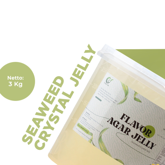 Jual Seaweed crystal jelly 3 kg topping minuman rumput laut kekinian ...
