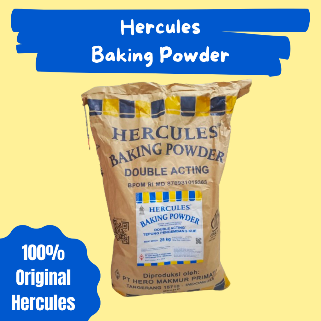 Jual Baking Powder Hercules Double Acting Pengembang Kue 1kg Repack ...