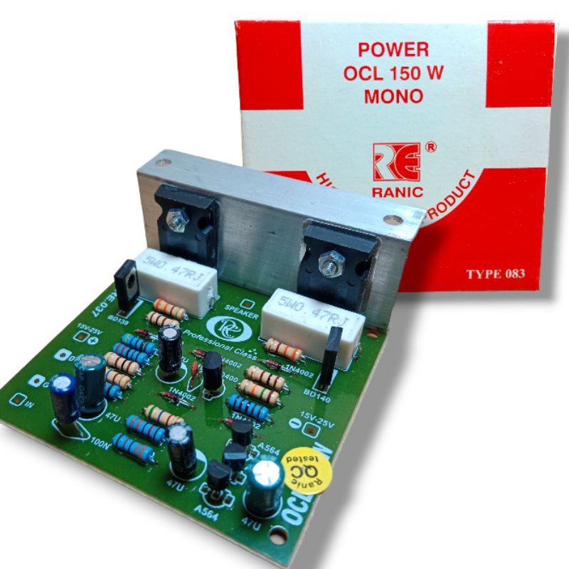 Jual KIT POWER OCL 150 WATT MONO RANIC TYPE 083 KIT AUDIO AMPLIFIER ...