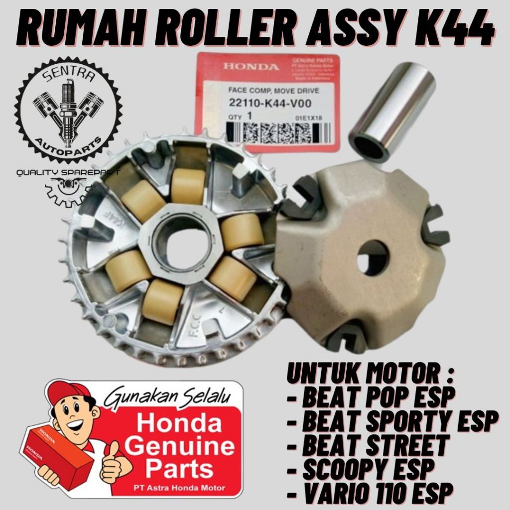 Jual ORIGINAL AHM Rumah Roller Assy 1 Set Honda Beat Pop Beat Fi Esp ...