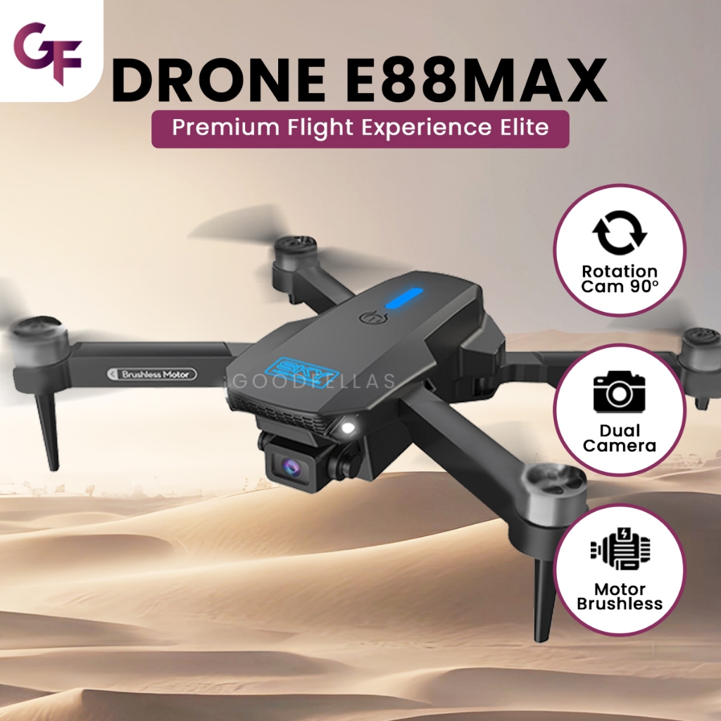 Jual Drone E88MAX/P1MAX Dual Camera Optical Flow Kamera Dapat Berputar ...