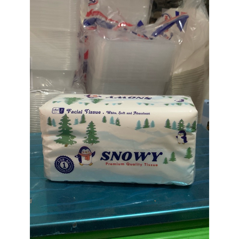 Jual Tissue Snowy 2 Ply isi 180 Sheets / Tisu Wajah / Soft Premium ...