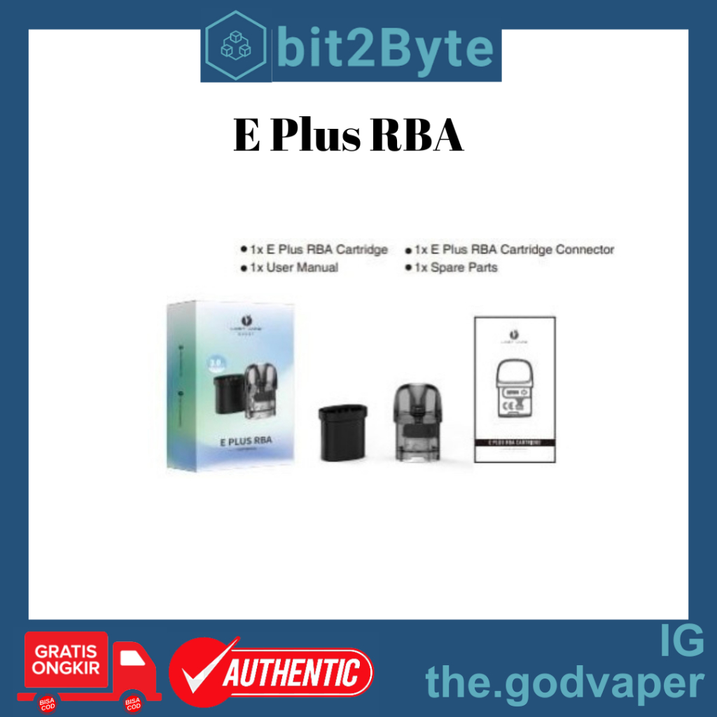 Jual Lost Vape E-Plus E Plus RBA Cartridge for Thelema Elite 40 ...