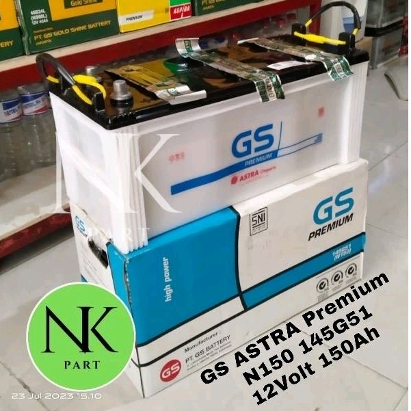 Jual Aki GS ASTRA PREMIUM N150 145G51 Accu Basah Mobil dan Genset 12v 150Ah | Shopee Indonesia