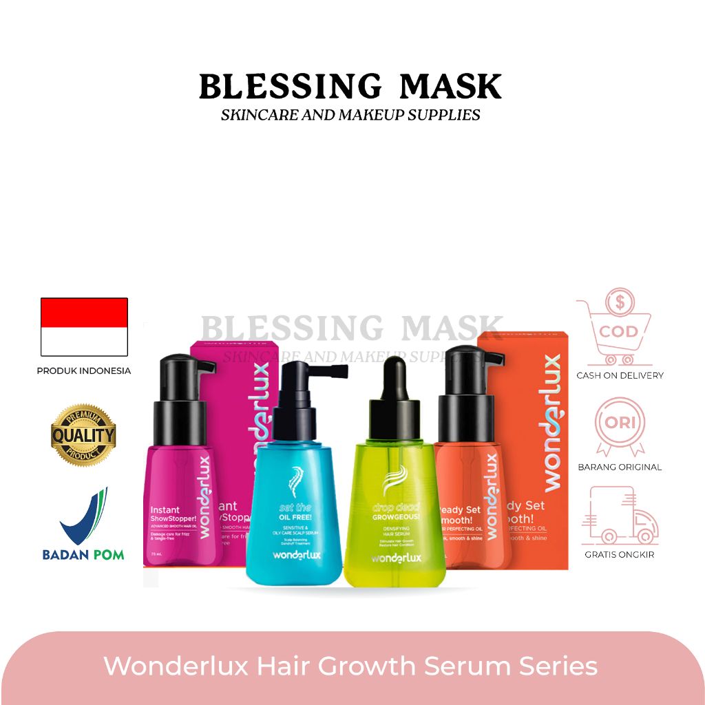 Jual Wonderlux Hair Serum Hair Growth Serum - Drop Dead Growgeous | Set ...