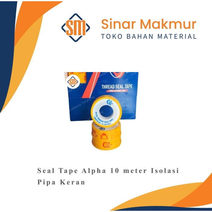 Jual Seal tape Alpha 10 meter Isolasi pipa keran | Shopee Indonesia