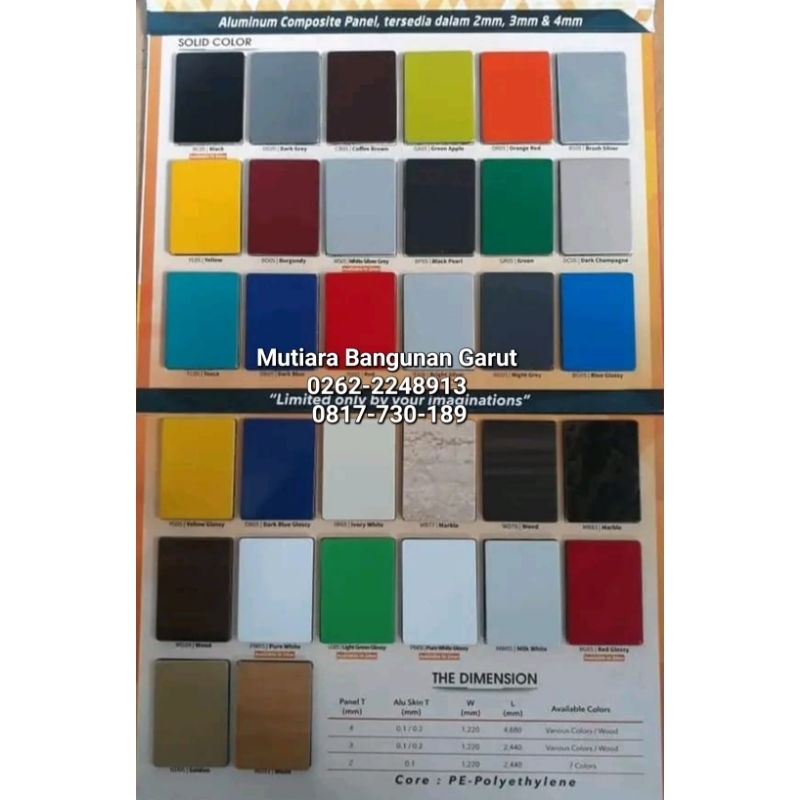 Jual Aluminium Composite Panel ACP Marks Seven Alucopane PVDF PE 4 mm 3 ...