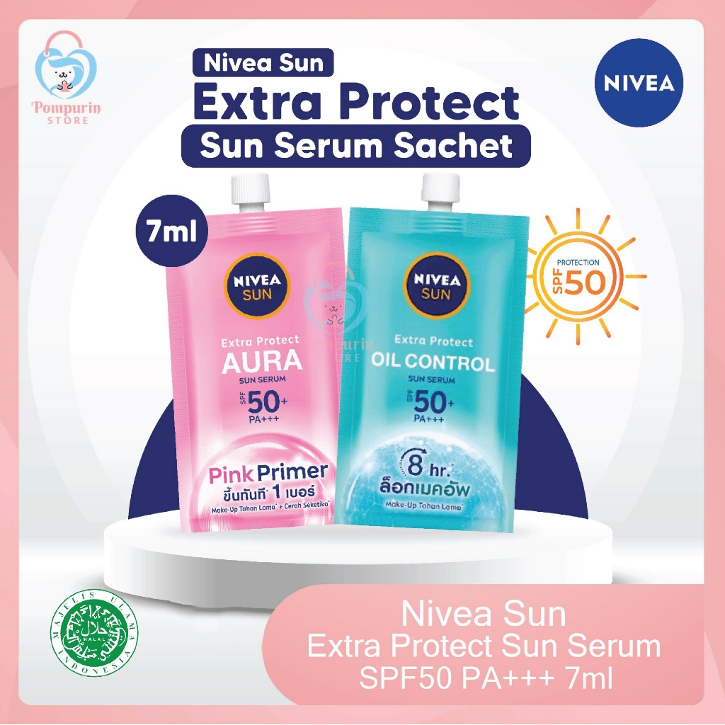Jual Nivea Sun Extra Protect Sun Serum SPF50 PA+++ 7ml - Sunscreen Tabir Surya Sachet Travel ...