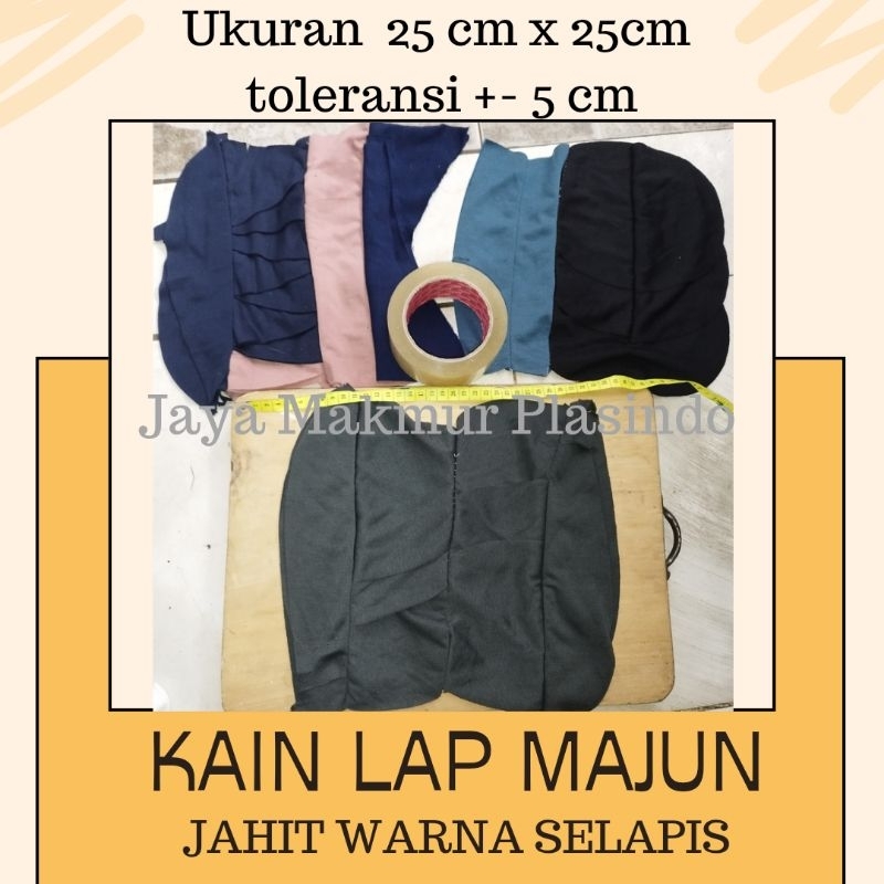 Jual Kain Lap Majun Jait Selapis Warna/Majun Jaitan warna tipis/Majun ...