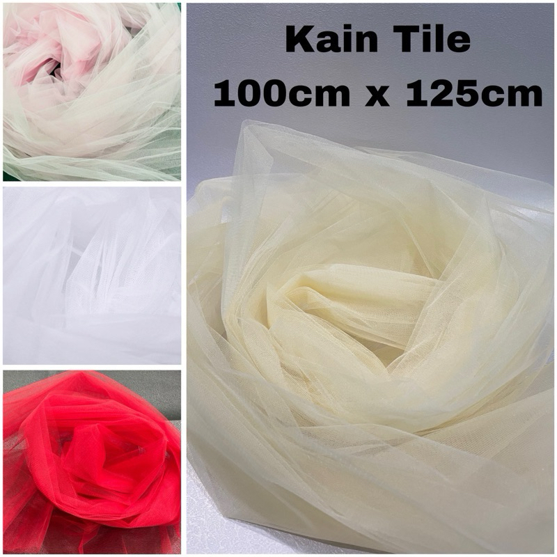 Jual KAIN TILE METERAN SOUVENIR TULLE HAMPERS PARCEL MURAH DEKORASI ...