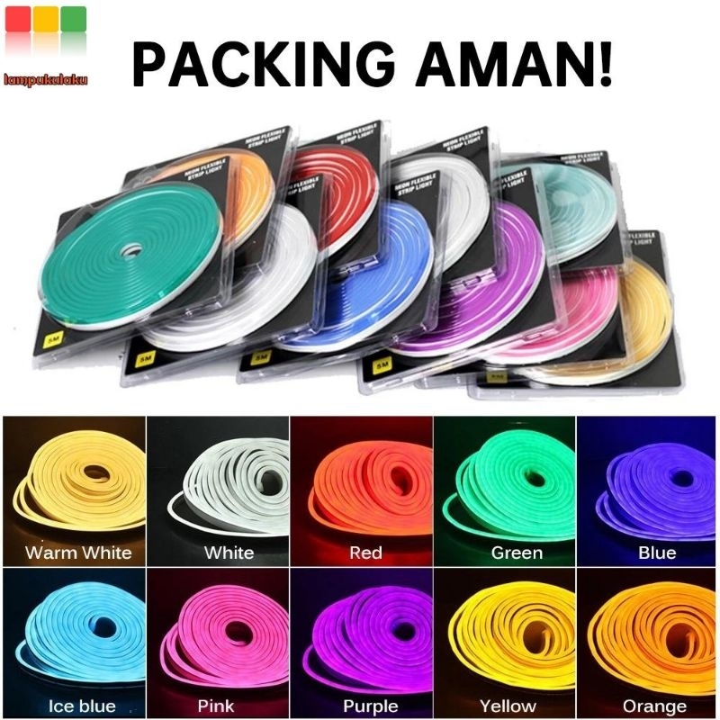 Jual LED Strip Neon Flex Lampu Selang Panjang kualitas super DC 12V ...