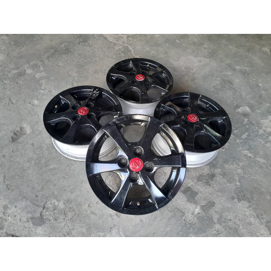 Jual Velg Murah Copotan Agya Calya Sigra Soluna Ring 14 4x100 Cat Hitam ...