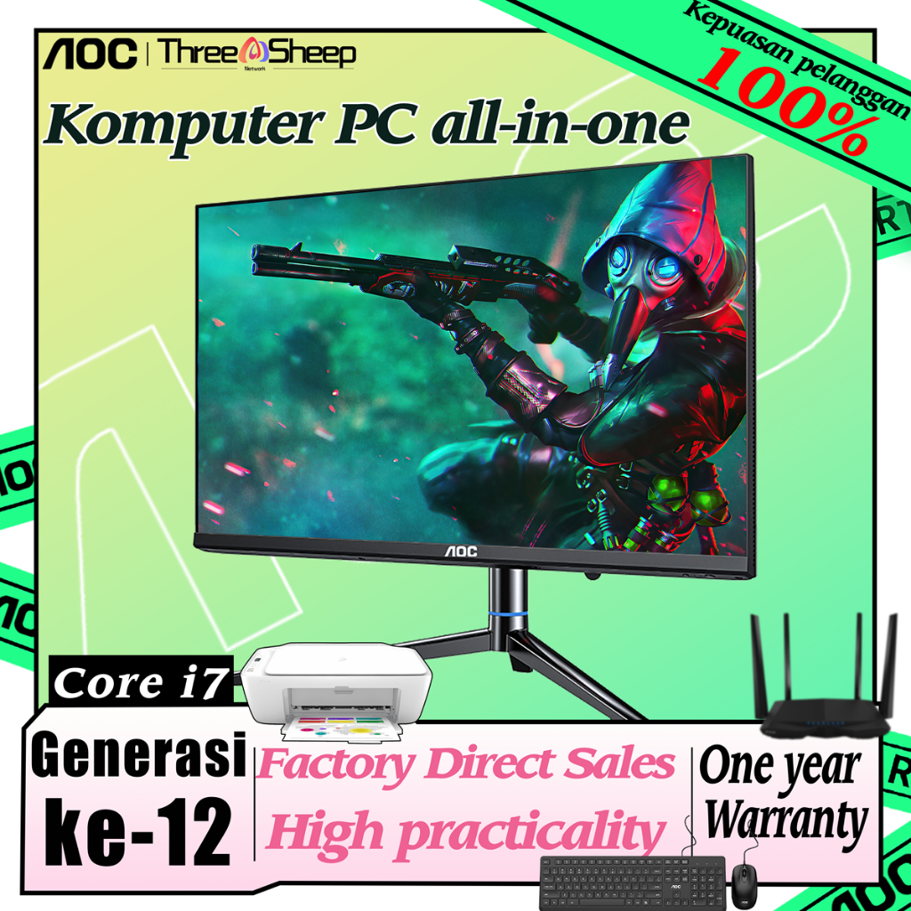 Jual AOC Komputer All-in-one PC Terbaru HD Super Tipis Intel Core i5/i7 ...