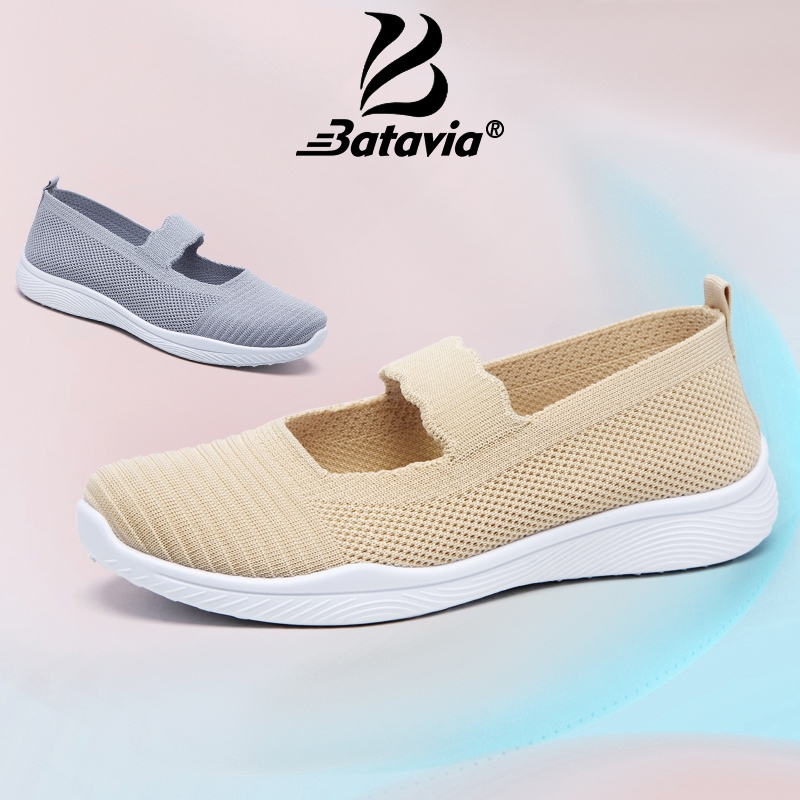 Jual Batavia Sepatu Datar Ibu Sepatu Bernapas Lembut dan Nyaman Rajut ...