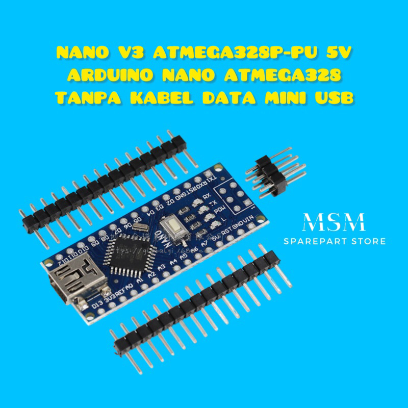 Jual NANO V3 ATMEGA328P-PU 5V ARDUINO NANO ATMEGA328 TANPA KABEL DATA ...
